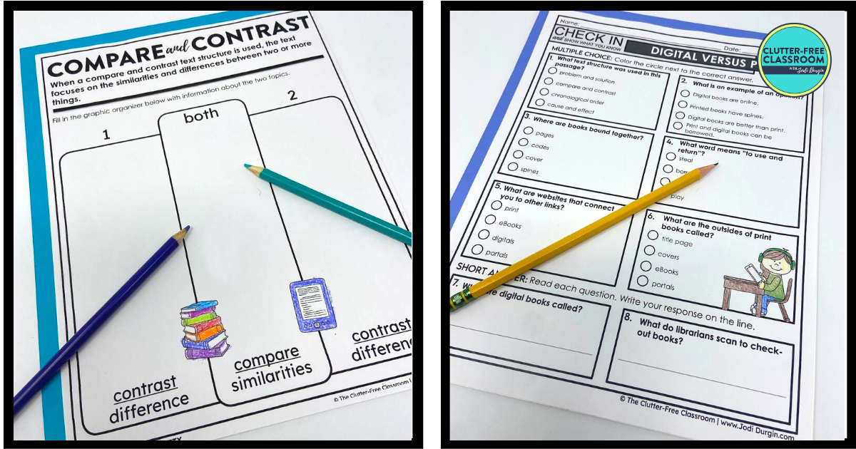 National Library Week Reading Comprehension Activities for 2nd, 3rd ...