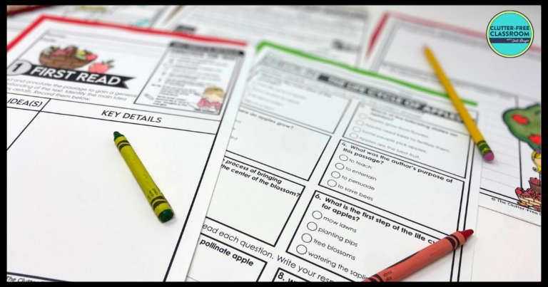 Apple Reading Comprehension Activities for 2nd, 3rd, and 4th Grade ...