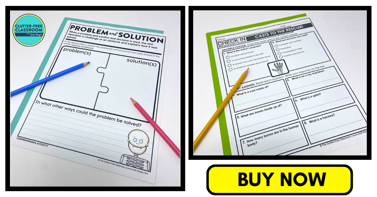 Bones Reading Comprehension Activities for 2nd, 3rd, and 4th Grade ...