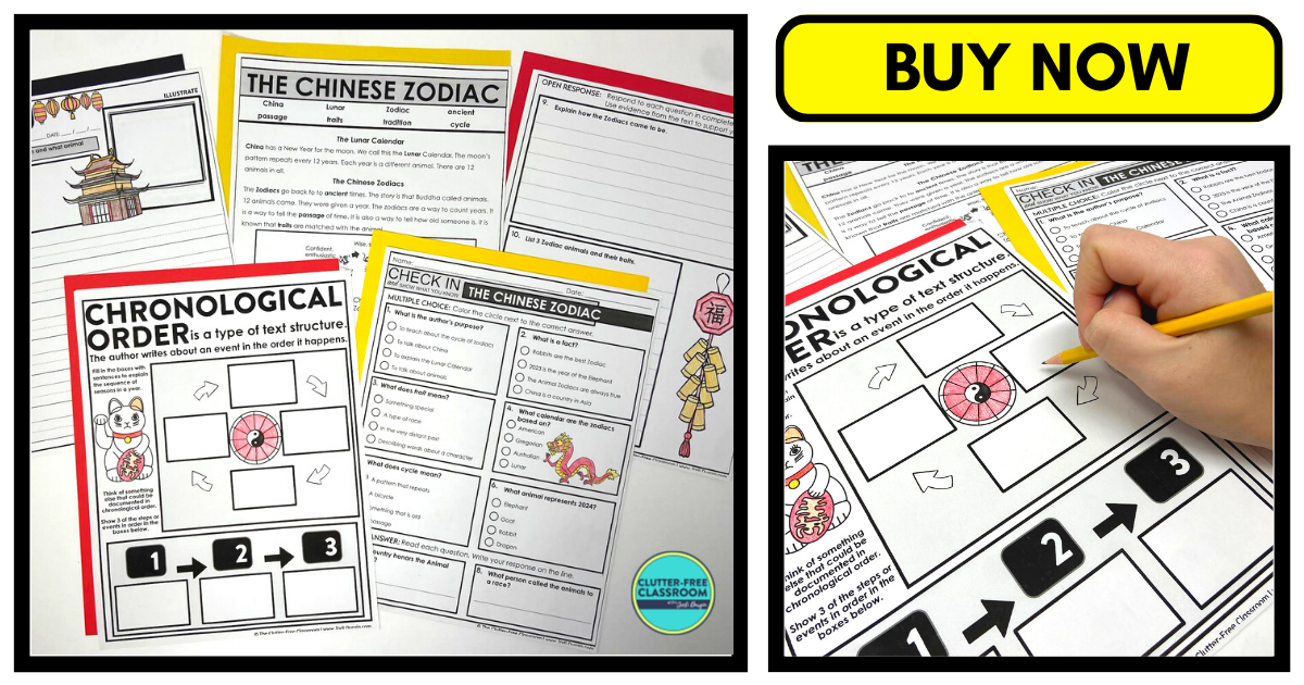 Chinese New Year Reading Comprehension Activities for 2nd, 3rd, and 4th ...