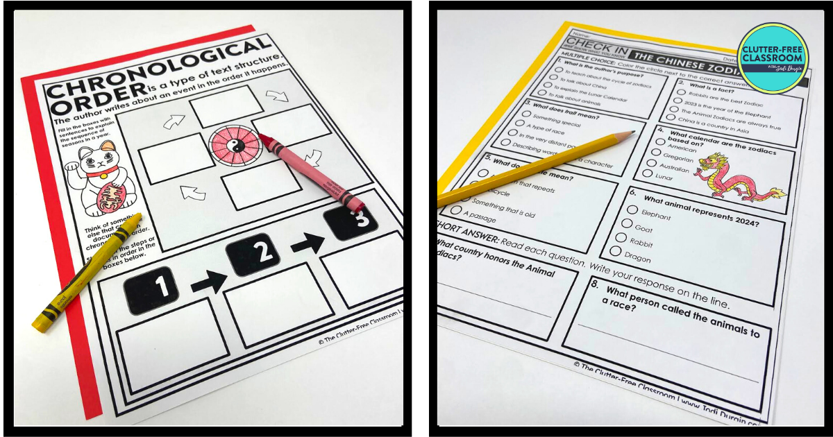 Chinese New Year Reading Comprehension Activities for 2nd, 3rd, and 4th ...