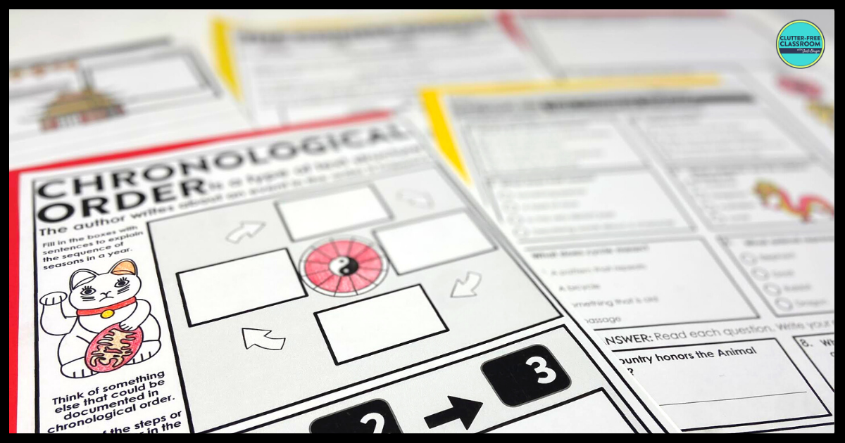 Chinese New Year Reading Comprehension Activities for 2nd, 3rd, and 4th ...