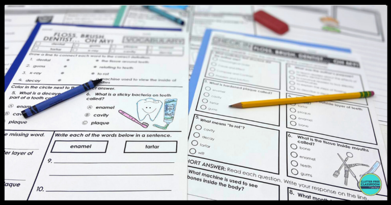 Dental Health Reading Comprehension Activities for 2nd, 3rd, and 4th ...