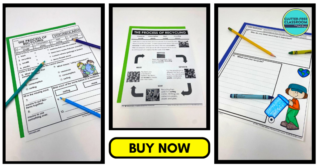 Earth Day Reading Comprehension Activities for 2nd, 3rd, and 4th Grade ...