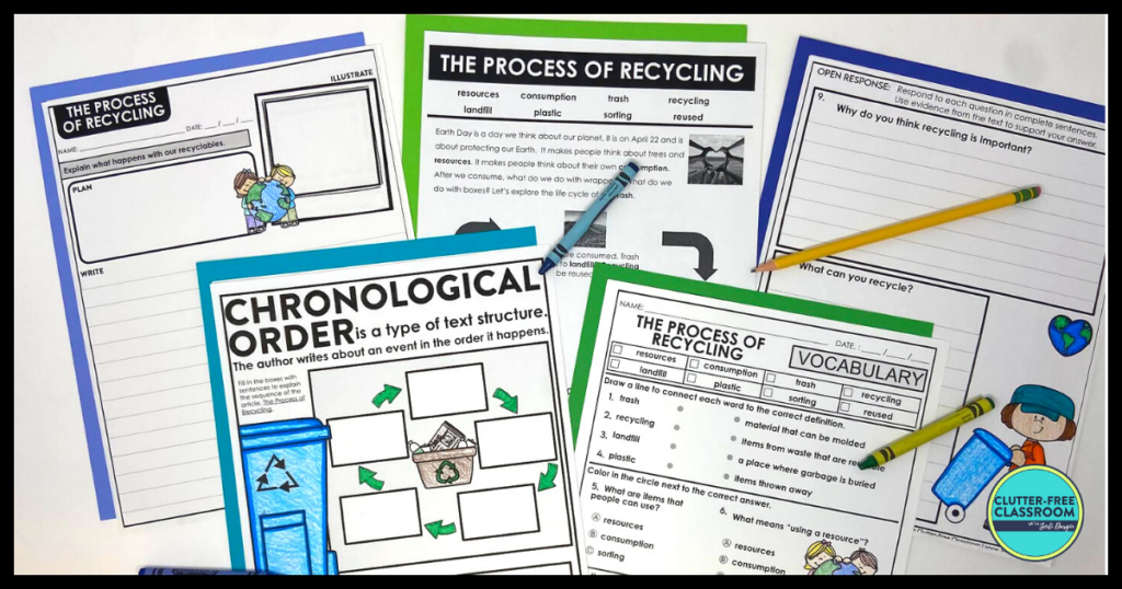 Earth Day Reading Comprehension Activities for 2nd, 3rd, and 4th Grade ...