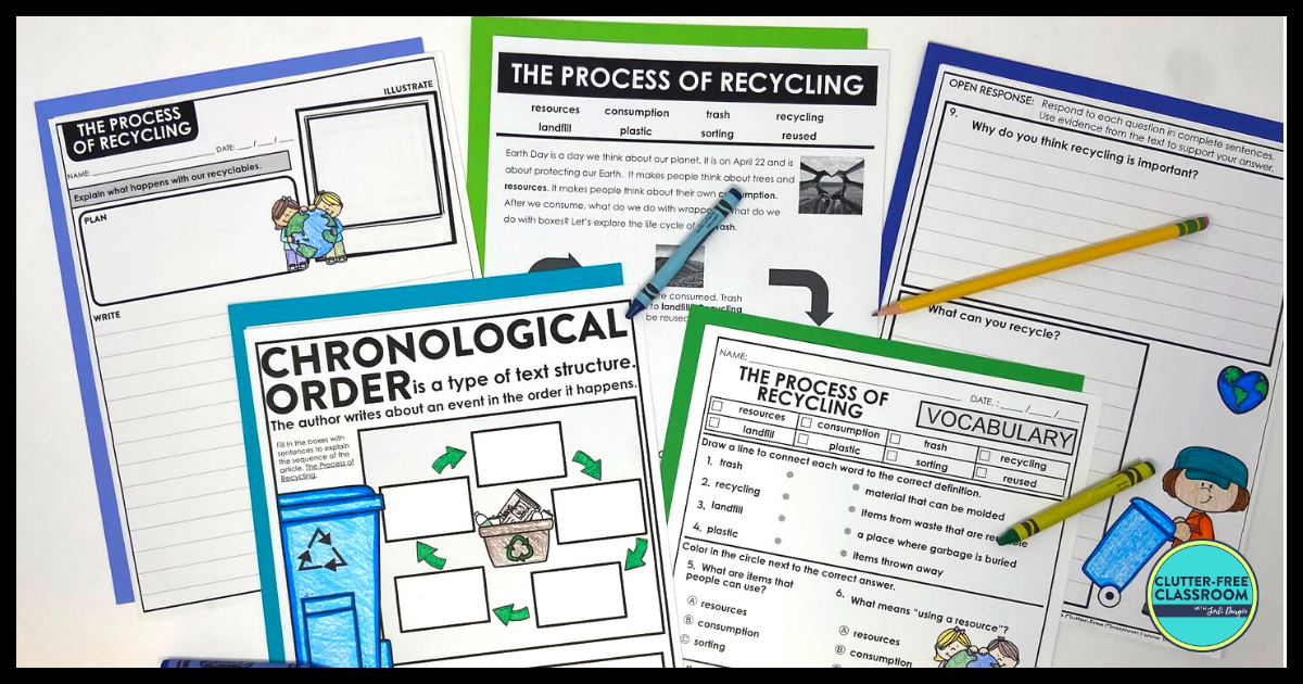 Earth Day Reading Comprehension Activities for 2nd, 3rd, and 4th Grade ...