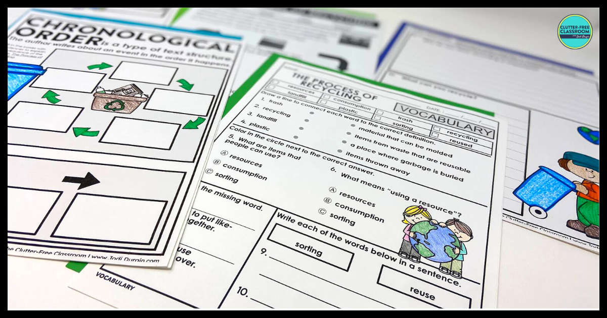 Earth Day Reading Comprehension Activities for 2nd, 3rd, and 4th Grade ...