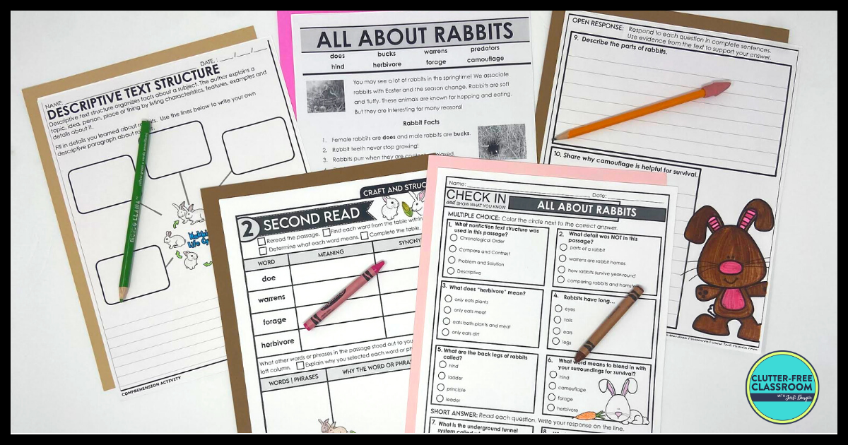 Easter Reading Comprehension Activities for 2nd, 3rd, and 4th Grade ...