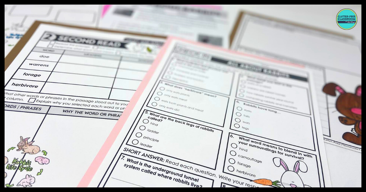 Easter Reading Comprehension Activities for 2nd, 3rd, and 4th Grade ...