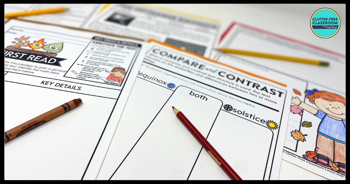 Autumn Reading Comprehension Activities for 2nd, 3rd, and 4th Grade ...