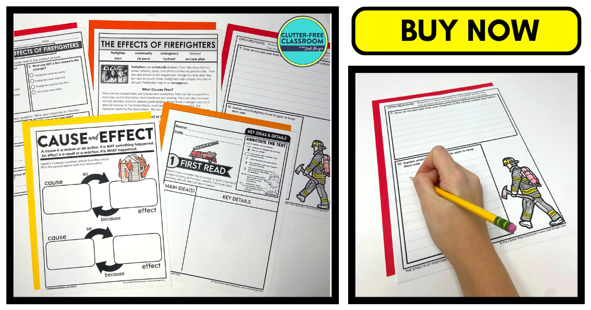 Fire Safety Reading Comprehension Activities for 2nd, 3rd, and 4th ...