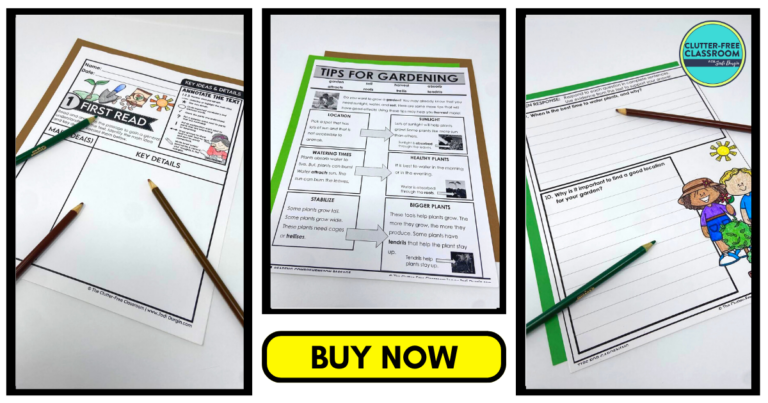 Gardening Reading Comprehension Activities for 2nd, 3rd, and 4th Grade ...