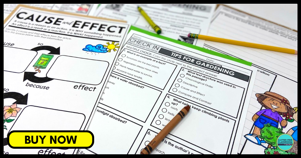 Gardening Reading Comprehension Activities for 2nd, 3rd, and 4th Grade ...