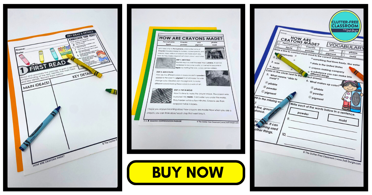 Crayon Activities for 2nd, 3rd, and 4th Grade - Teaching with Jodi ...