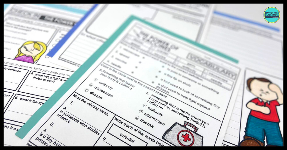 Illness Reading Comprehension Activities for 2nd, 3rd, and 4th Grade ...