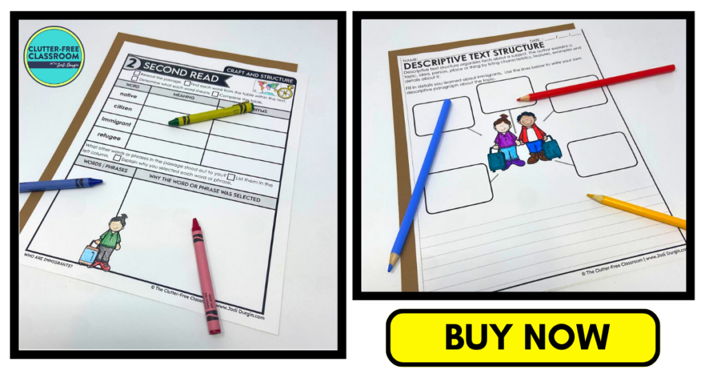 Immigration Reading Comprehension Activities for 2nd, 3rd, and 4th ...