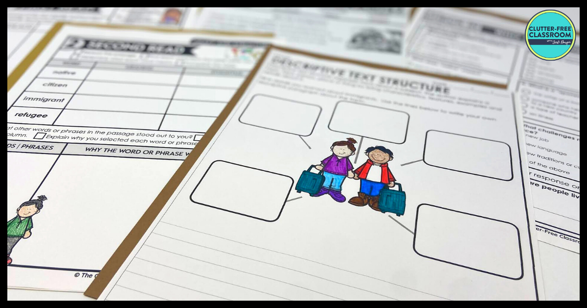 Immigration Reading Comprehension Activities for 2nd, 3rd, and 4th ...