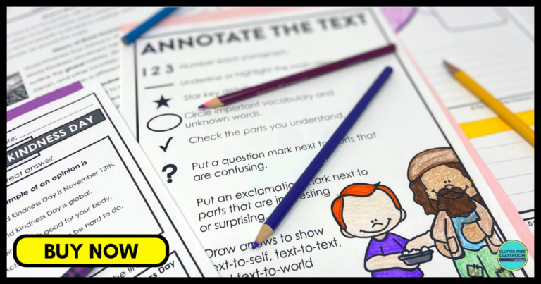 Kindness Reading Comprehension Activities for 2nd, 3rd, and 4th Grade ...