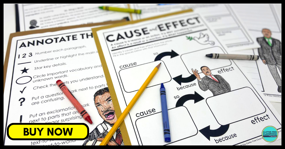 Martin Luther King Reading Comprehension Activities for 2nd, 3rd, and ...