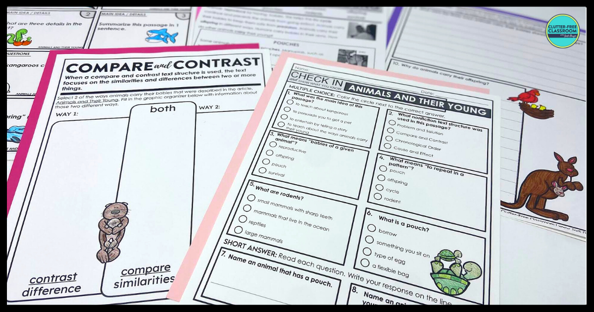 Mother's Day Reading Comprehension Activities for 2nd, 3rd, and 4th ...