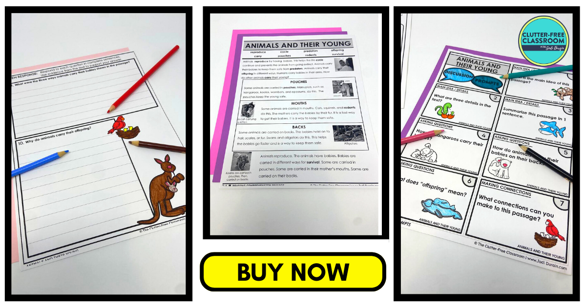 Mother's Day Reading Comprehension Activities for 2nd, 3rd, and 4th ...