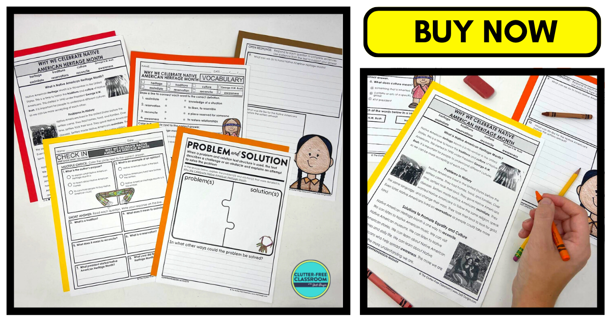 Activities for Native American Heritage Month for Students in 2nd, 3rd ...