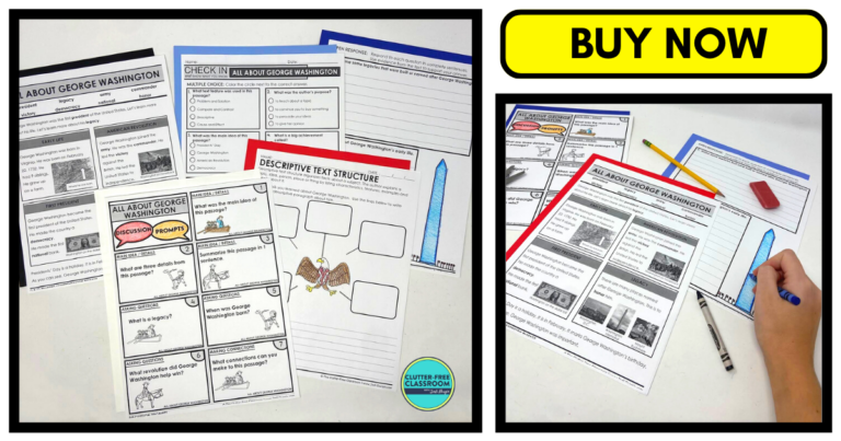 Presidents' Day Reading Comprehension Activities for 2nd, 3rd, and 4th ...