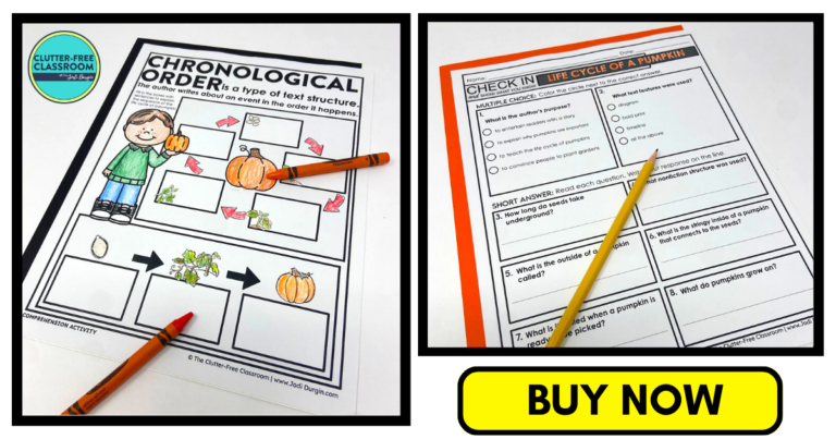 Pumpkin Reading Comprehension Activities for 2nd, 3rd, and 4th Grade ...