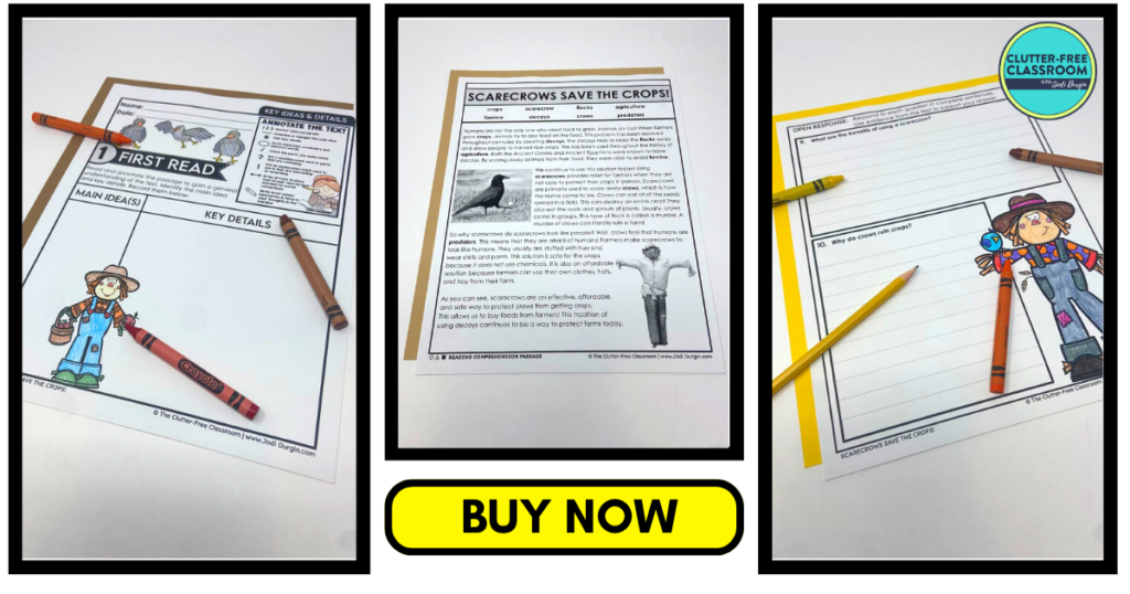 Printable Scarecrow Activities for 2nd, 3rd, and 4th Grade - Teaching ...