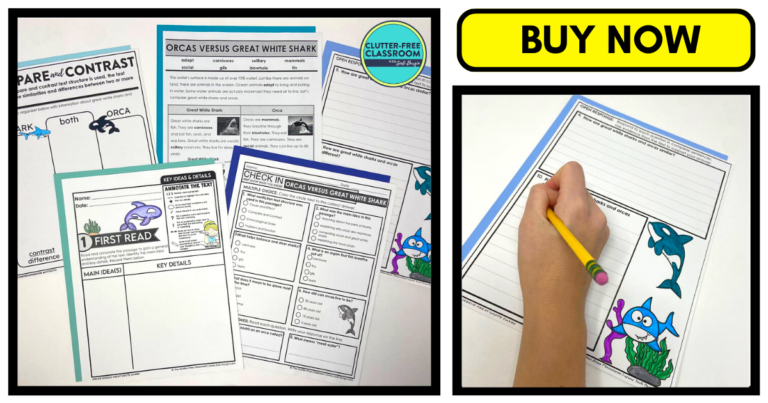 Sharks Reading Comprehension Activities for 2nd, 3rd, and 4th Grade ...