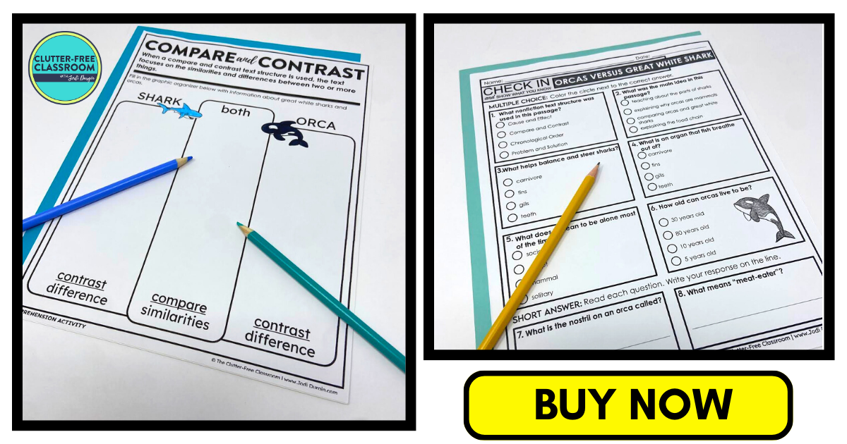 Sharks Reading Comprehension Activities for 2nd, 3rd, and 4th Grade ...