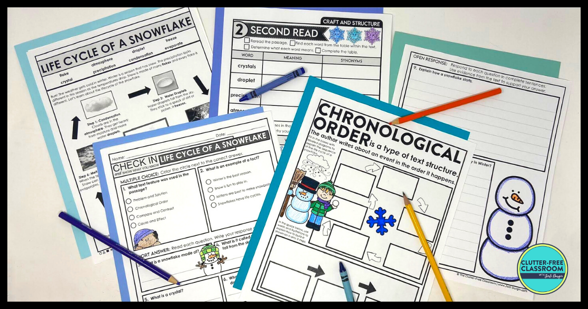 Snow Reading Comprehension Activities for 2nd, 3rd, and 4th Grade ...