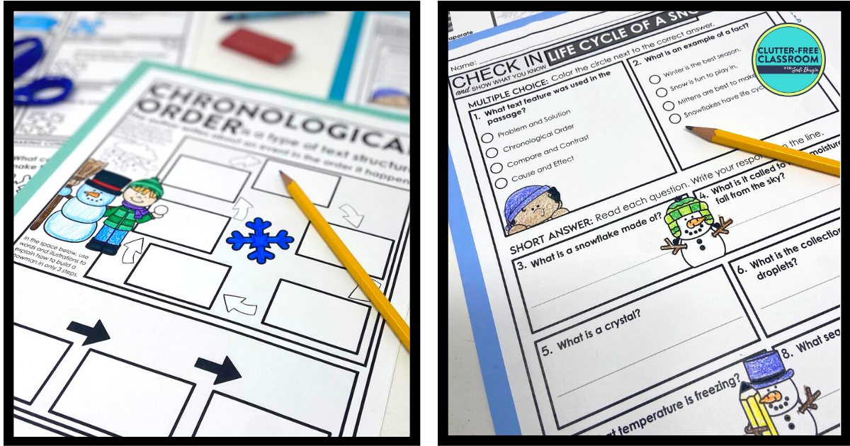 Snow Reading Comprehension Activities for 2nd, 3rd, and 4th Grade ...