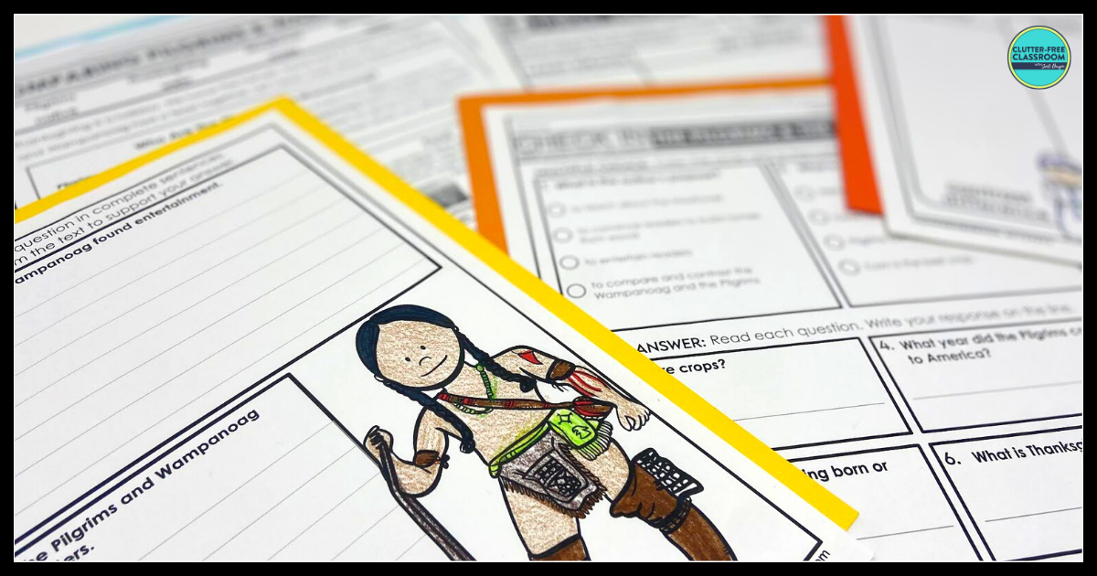 Thanksgiving Reading Comprehension Activities for 2nd, 3rd, and 4th ...