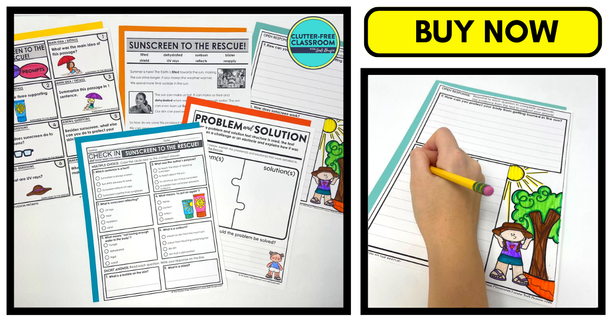 Sun Reading Comprehension Activities for 2nd, 3rd, and 4th Grade ...