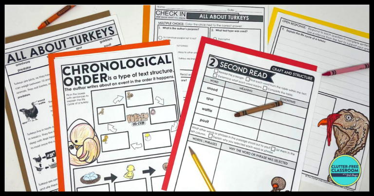 Turkey Reading Activities for 2nd, 3rd, and 4th Grade - Teaching with ...