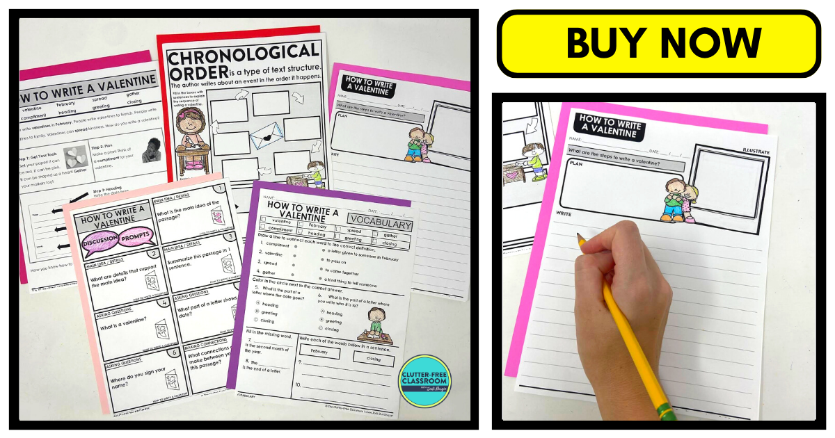 Valentine's Day Reading Comprehension Activities for 2nd, 3rd, and 4th ...