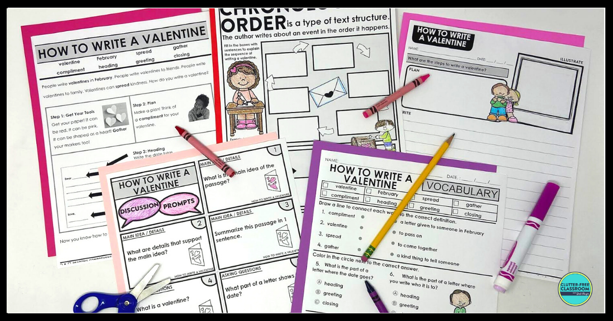 Valentine's Day Reading Comprehension Activities for 2nd, 3rd, and 4th ...