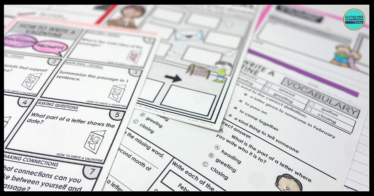 Valentine's Day Reading Comprehension Activities for 2nd, 3rd, and 4th ...
