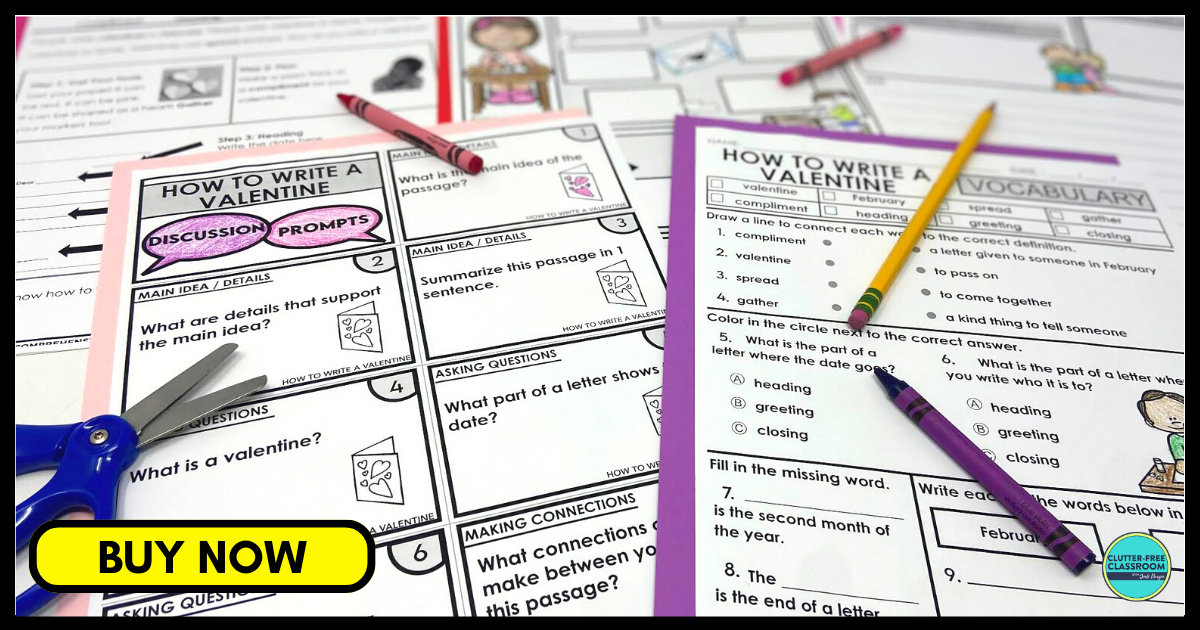 Valentine's Day Reading Comprehension Activities for 2nd, 3rd, and 4th ...