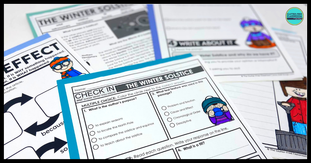Winter Reading Comprehension Activities for 2nd, 3rd, and 4th Grade ...
