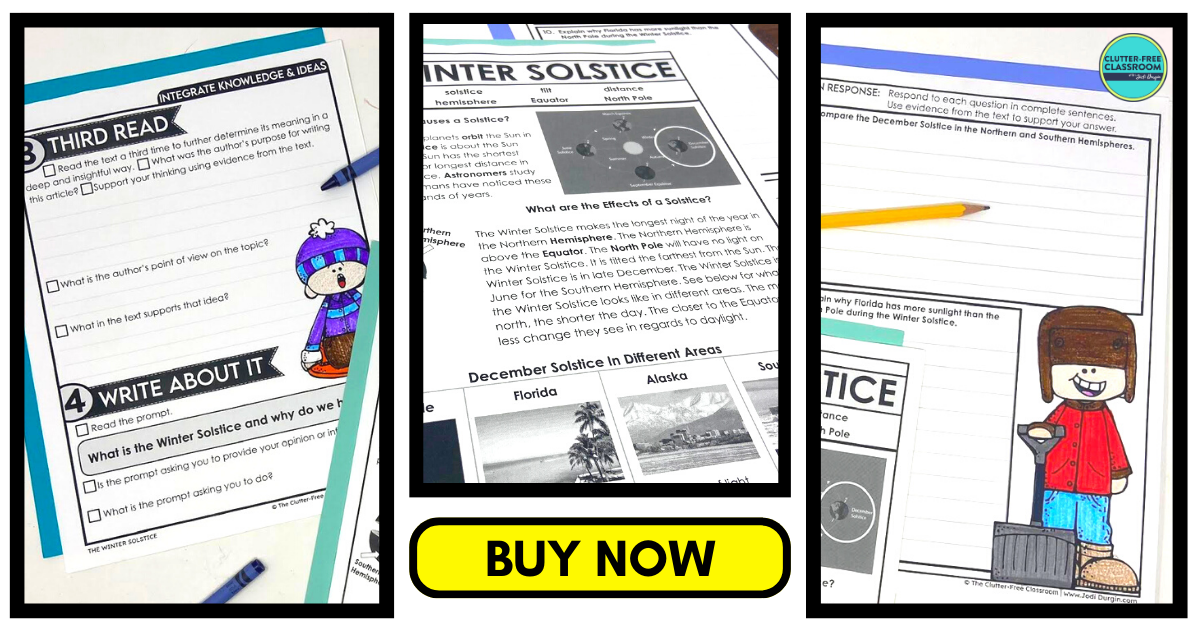 Winter Reading Comprehension Activities for 2nd, 3rd, and 4th Grade ...