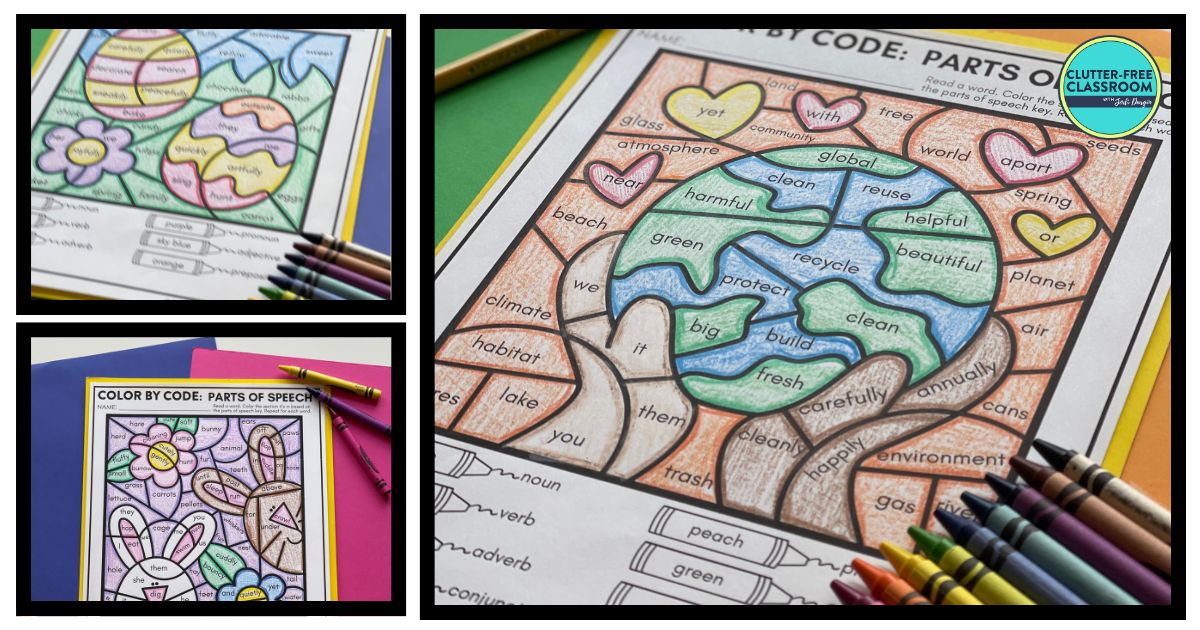 April Coloring: Elementary Color by Code Activities for 2026 - Teaching ...
