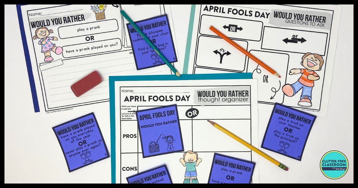 April Would You Rather Questions and Activities for Elementary Students ...