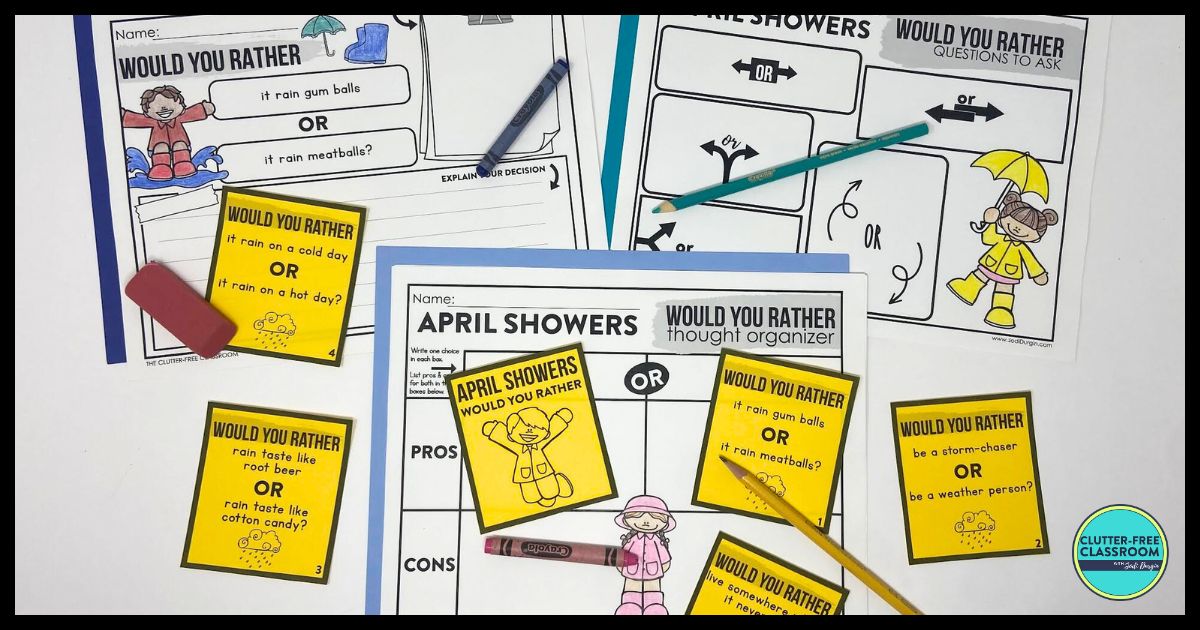 April Would You Rather Questions and Activities for Elementary Students ...