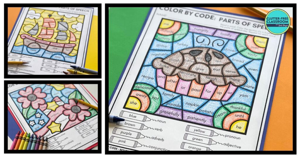 November Coloring: Elementary Color by Code Activities for 2025 ...