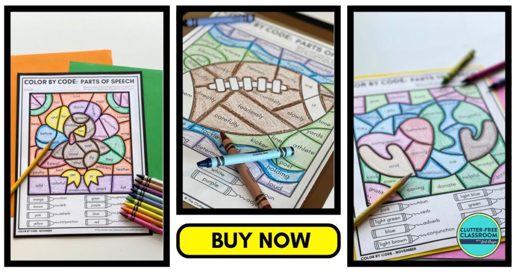 November Coloring: Elementary Color by Code Activities for 2025 ...