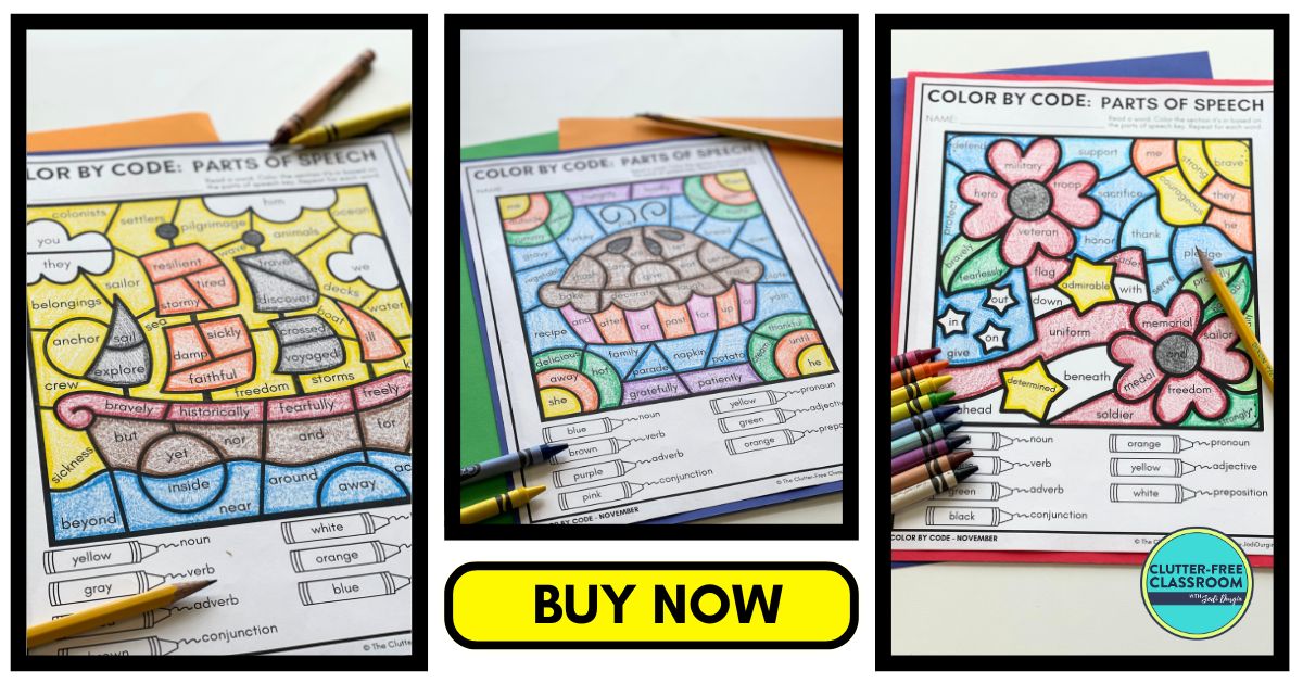 November Coloring: Elementary Color by Code Activities for 2026 ...