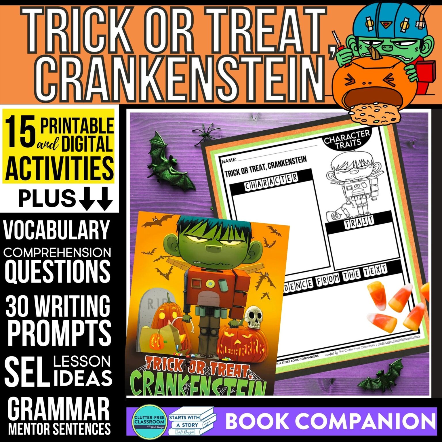 Trick or Treat, Crankenstein Activities and Lesson Plans for 2024 ...