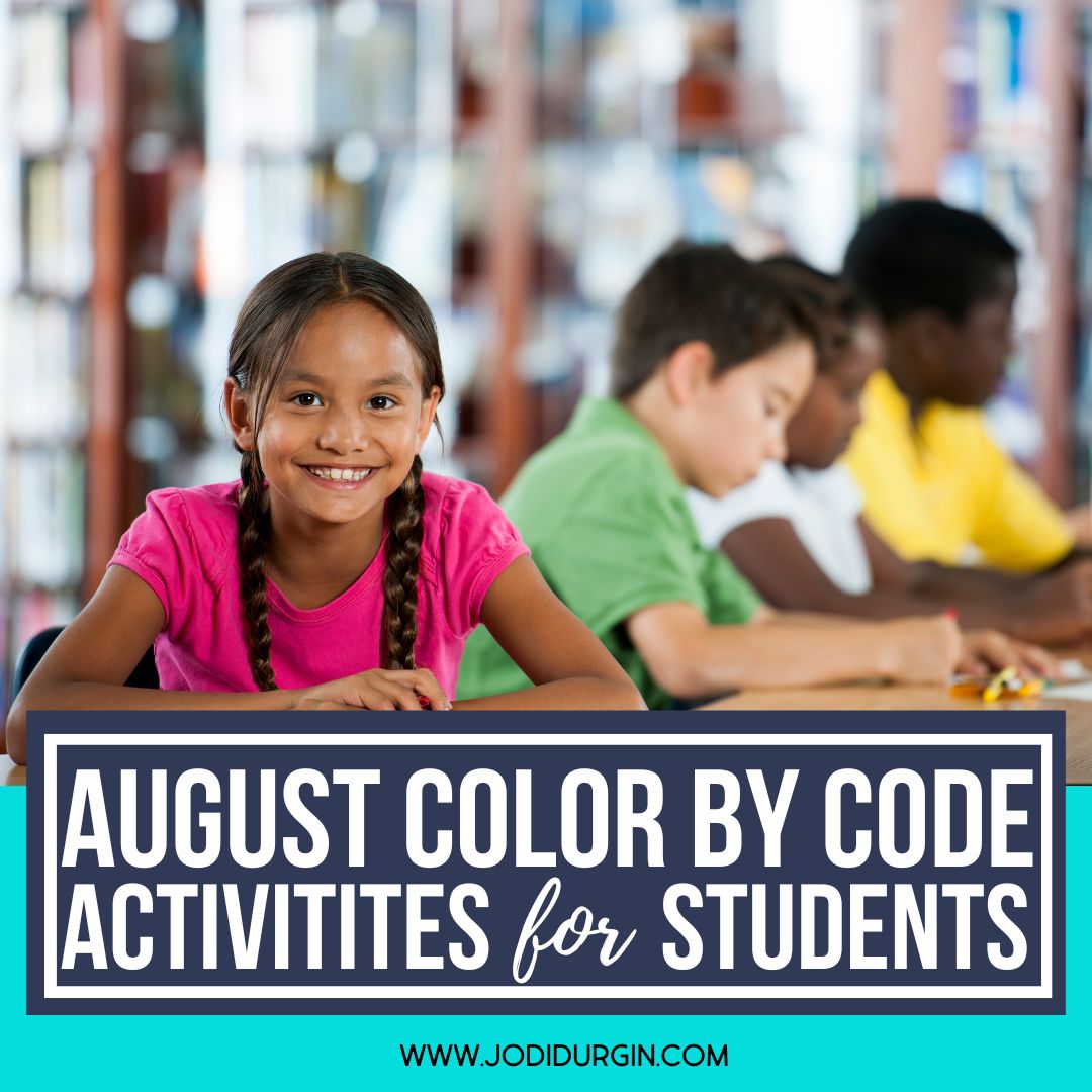 August Coloring: Elementary Color by Code Activities for 2025 ...